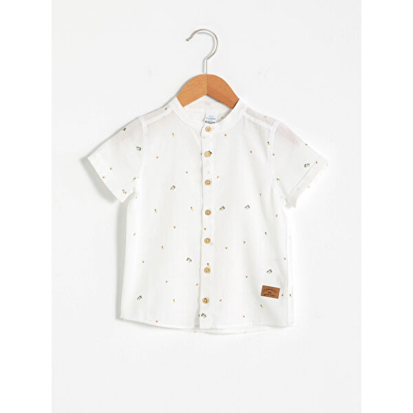 Erkek Bebek Baskılı Poplin Gömlek Erkek Bebek Baskılı Poplin Gömlek
