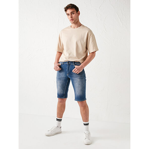 Regular Fit Erkek Jean Şort