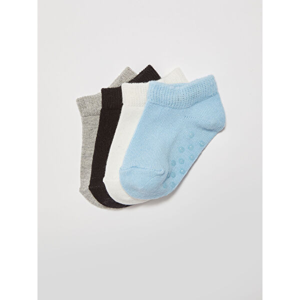 Basic Erkek Bebek Patik Çorap 4'lü Basic Erkek Bebek Patik Çorap 4'lü