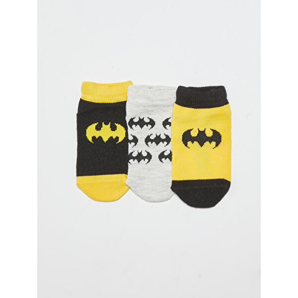 Batman Baskılı Erkek Bebek Patik Çorap 3'lü Batman Baskılı Erkek Bebek Patik Çorap 3'lü