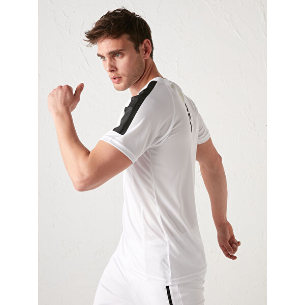V Yaka Kısa Kollu Baskılı Aktif Spor Tişört V Yaka Kısa Kollu Baskılı Aktif Spor Tişört