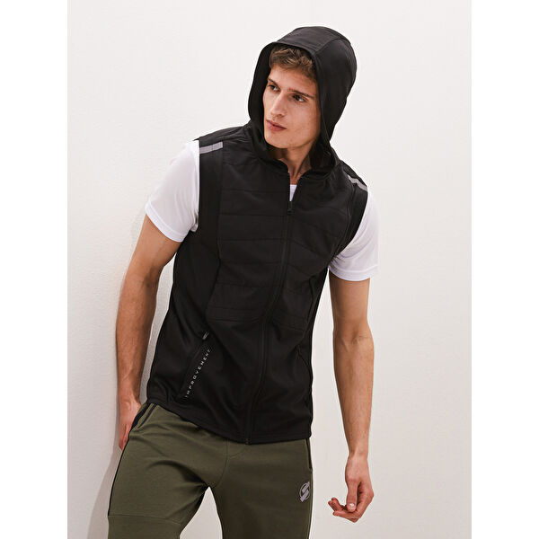 LCW SPORTS Standart Kalıp Kapüşonlu Aktif Spor Yelek LCW SPORTS Standart Kalıp Kapüşonlu Aktif Spor Yelek