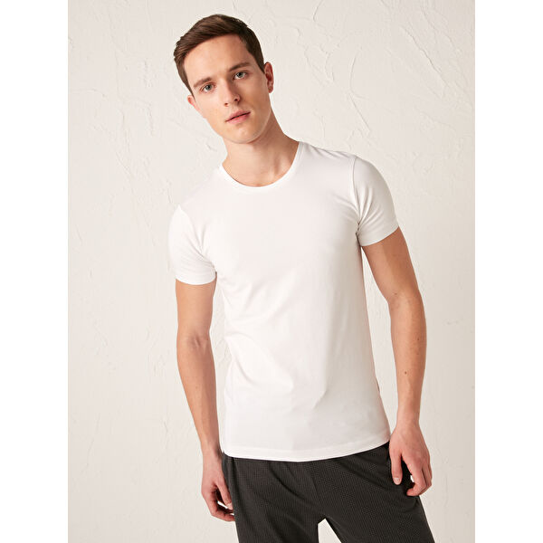 Bisiklet Yaka Kısa Kollu Fanila