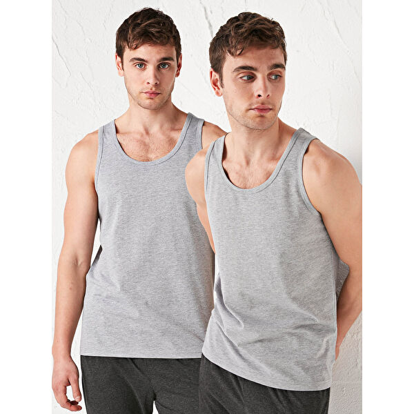 LCW DREAM U Yaka Basic Pamuklu Erkek Atlet 2'li