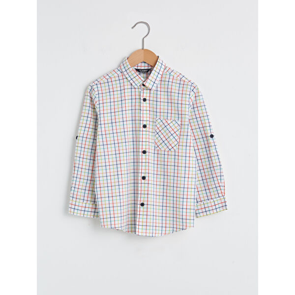 Erkek Çocuk Ekose Poplin Gömlek