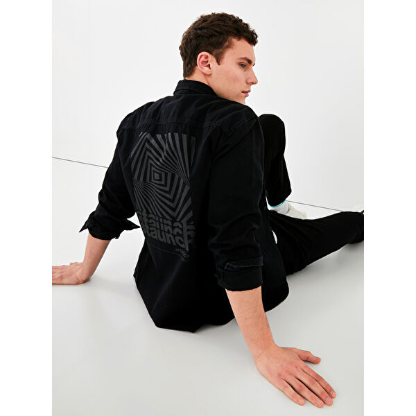 LCW CASUAL Regular Fit Uzun Kollu Erkek Jean Gömlek