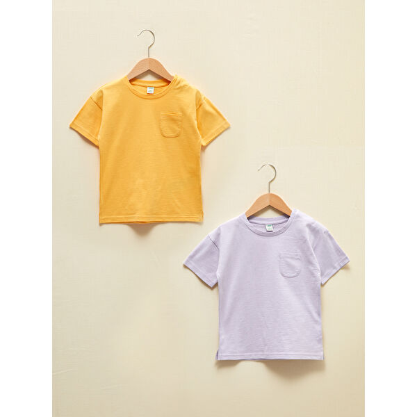 LCW GREEN Bisiklet Yaka Kısa Kol Pamuklu Erkek Bebek Tişört 2'li