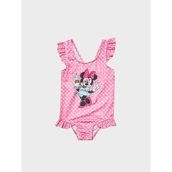 Minnie Mouse Baskılı Kız Bebek Mayo Minnie Mouse Baskılı Kız Bebek Mayo