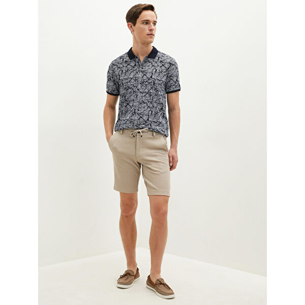 LCW VISION Slim Fit Dokulu Erkek Şort