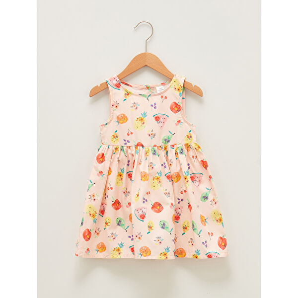 Bisiklet Yaka Çizgili Poplin Kız Bebek Elbise Bisiklet Yaka Çizgili Poplin Kız Bebek Elbise