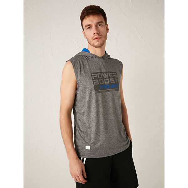 LCW SPORTS Kapüşonlu Kolsuz Aktif Spor Baskılı Atlet LCW SPORTS Kapüşonlu Kolsuz Aktif Spor Baskılı Atlet