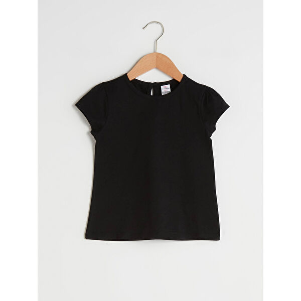 Bisiklet Yaka Kısa Kollu Basic Pamuklu Kız Bebek Tişört Bisiklet Yaka Kısa Kollu Basic Pamuklu Kız Bebek Tişört