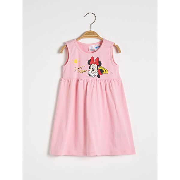 Kız Bebek Minnie Mouse Baskılı Elbise Kız Bebek Minnie Mouse Baskılı Elbise