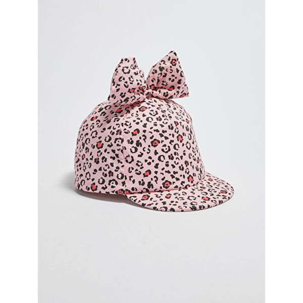 Desenli Fiyonk Detaylı Kız Bebek Şapka Desenli Fiyonk Detaylı Kız Bebek Şapka