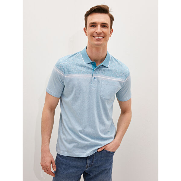 LCW CLASSIC Merserize Polo Yaka Kısa Kollu Desenli Erkek Tişört LCW CLASSIC Merserize Polo Yaka Kısa Kollu Desenli Erkek Tişört