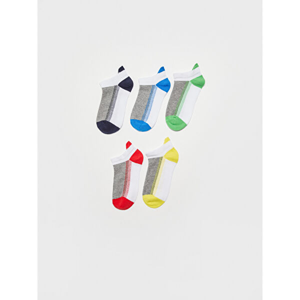 Renk Bloklu Erkek Çocuk Patik Çorap 5'li