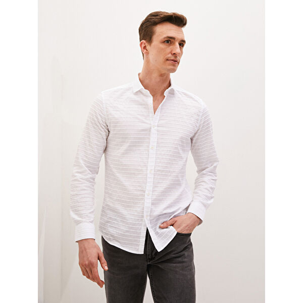 LCW VISION Slim Fit Uzun Kollu Poplin Erkek Gömlek LCW VISION Slim Fit Uzun Kollu Poplin Erkek Gömlek