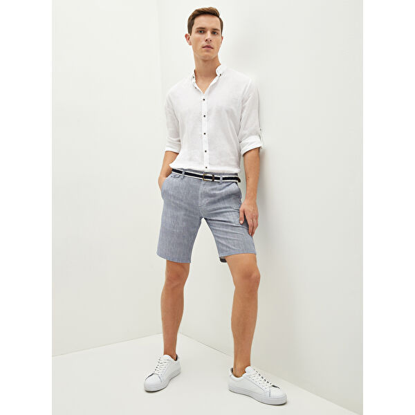 LCW VISION Slim Fit Kemerli Erkek Şort LCW VISION Slim Fit Kemerli Erkek Şort