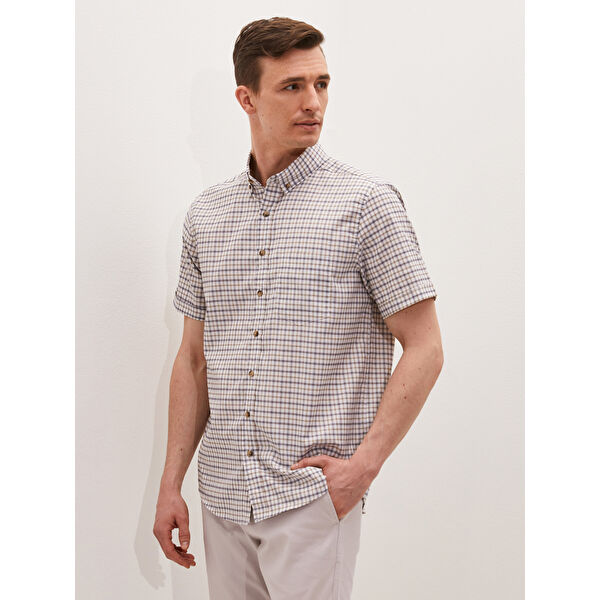 Regular Fit Kısa Kollu Oxford Erkek Gömlek Regular Fit Kısa Kollu Oxford Erkek Gömlek