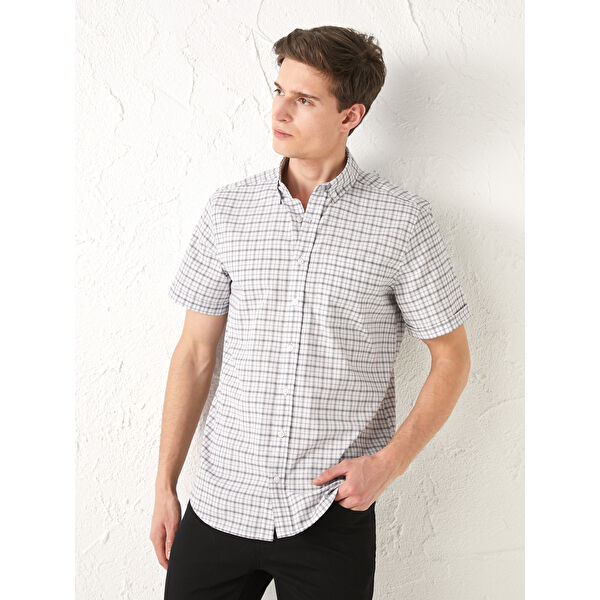 Regular Fit Kısa Kollu Oxford Erkek Gömlek Regular Fit Kısa Kollu Oxford Erkek Gömlek