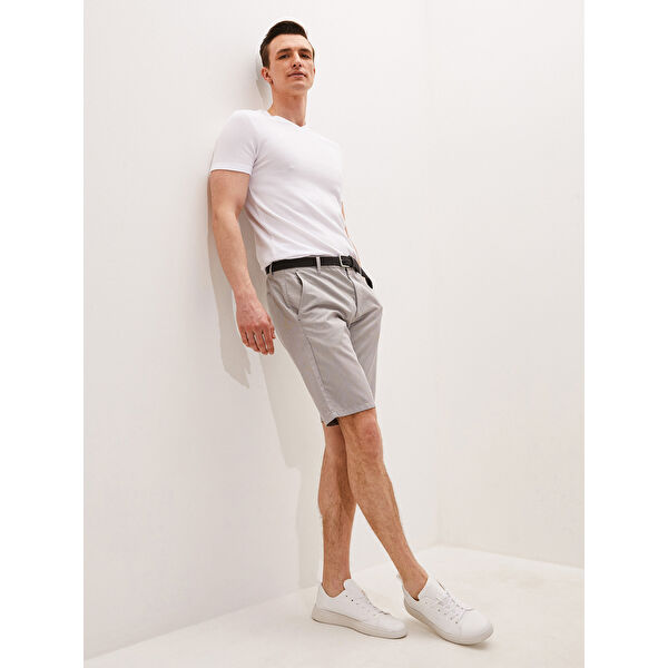 LCW VISION Slim Fit Kemerli Erkek Şort LCW VISION Slim Fit Kemerli Erkek Şort
