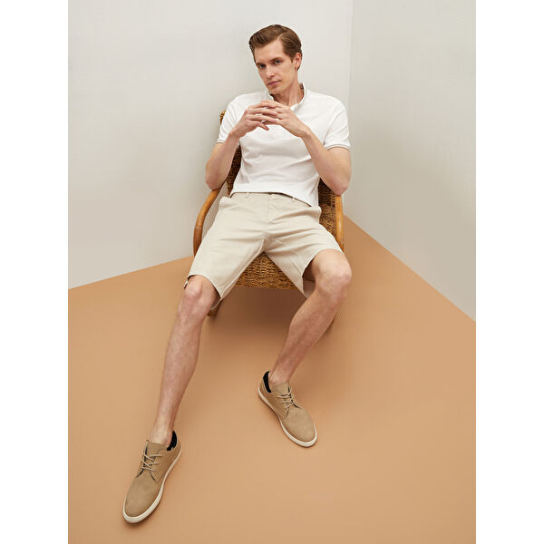 LCW VISION Slim Fit Kemerli Erkek Şort LCW VISION Slim Fit Kemerli Erkek Şort