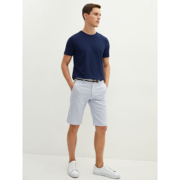 LCW VISION Slim Fit Kemerli Erkek Şort LCW VISION Slim Fit Kemerli Erkek Şort
