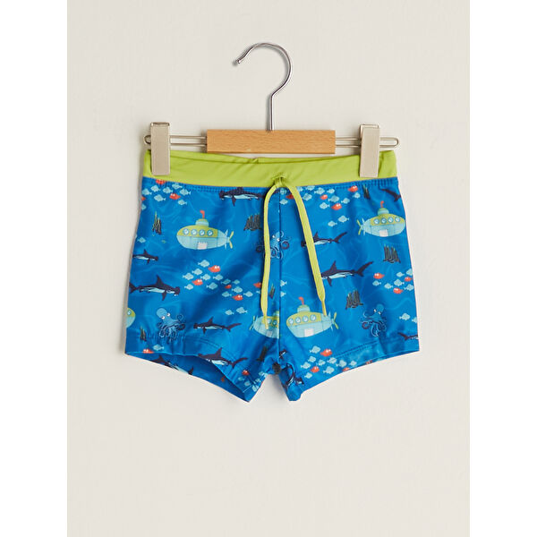 Beli Lastikli Baskılı Erkek Çocuk Boxer Mayo