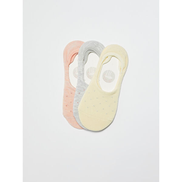 LCW DREAM Puantiye Desenli Pamuklu Kadın Babet Çorap 3'lü