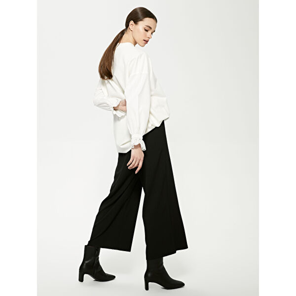 MODEST Beli Lastikli Krep Palazzo Pantolon