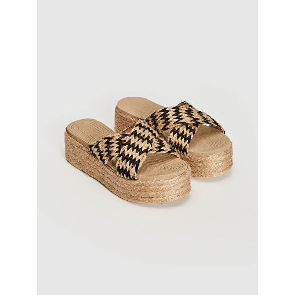 Kadın Çapraz Bant Hasır Terlik