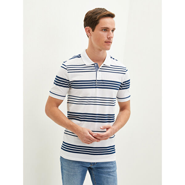 LCW CLASSIC Polo Yaka Kısa Kollu Çizgili Erkek Tişört