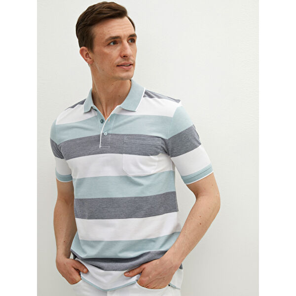 LCW CLASSIC Polo Yaka Çizgili Kısa Kollu Pike Tişört