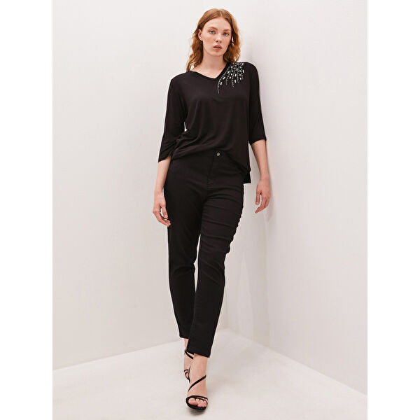 LCW BASIC Normal Bel Gabardin Pantolon