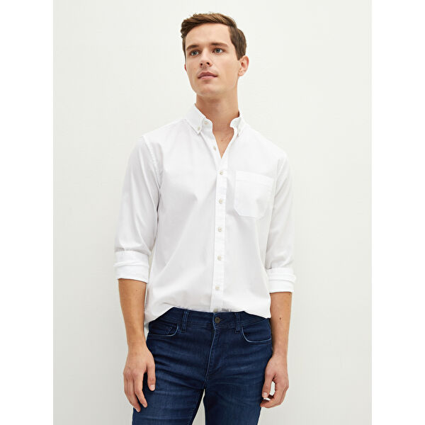 Regular Fit Uzun Kollu Oxford Erkek Gömlek Regular Fit Uzun Kollu Oxford Erkek Gömlek