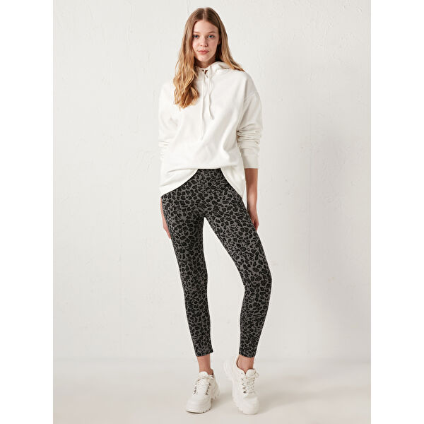 LCW CASUAL Beli Lastikli Desenli Tayt