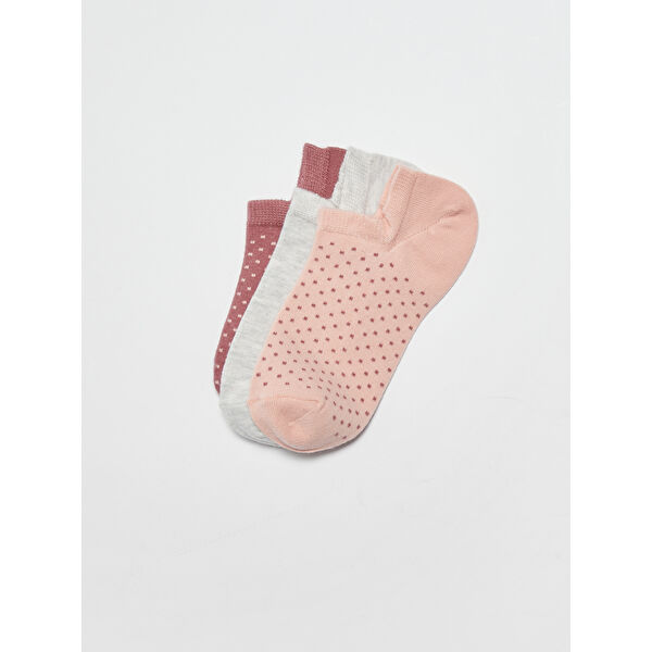 LCW DREAM Puantiyeli Pamuklu Kadın Patik Çorap 3'lü
