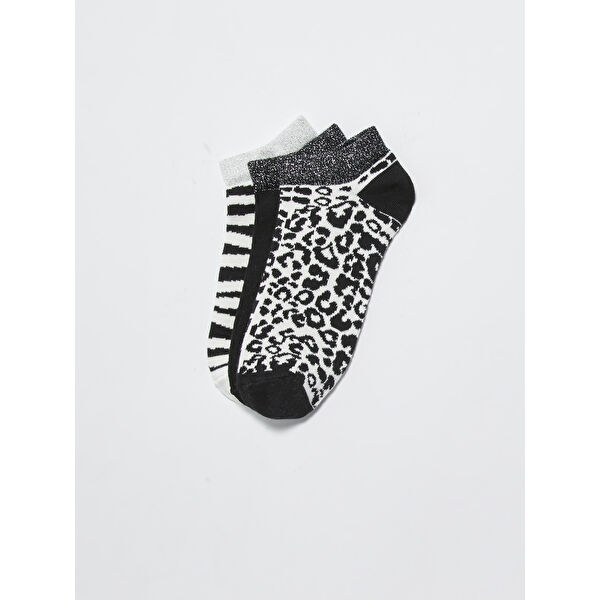 Desenli Kadın Patik Çorap 3'lü