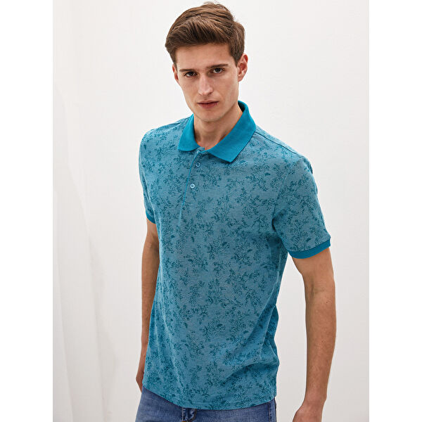 LCW CLASSIC Polo Yaka Kısa Kollu Desenli Erkek Tişört
