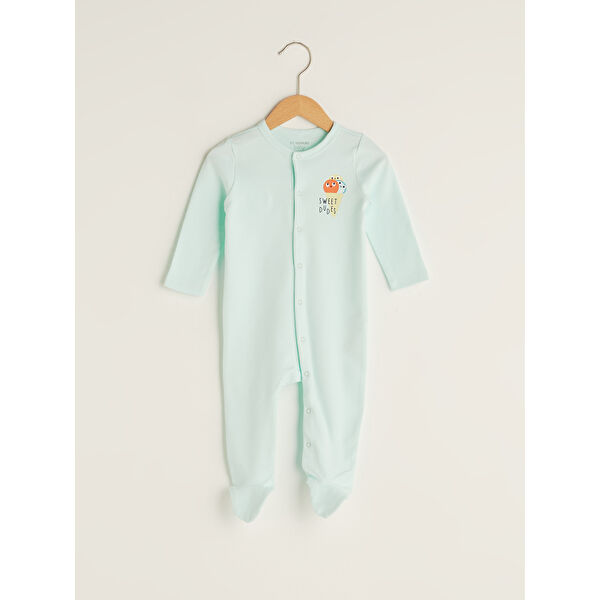 Bisiklet Yaka Uzun Kol Baskılı Erkek Bebek Tulum