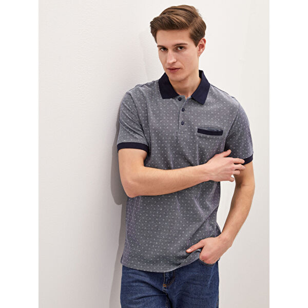 LCW CLASSIC Polo Yaka Kısa Kollu Desenli Erkek Tişört