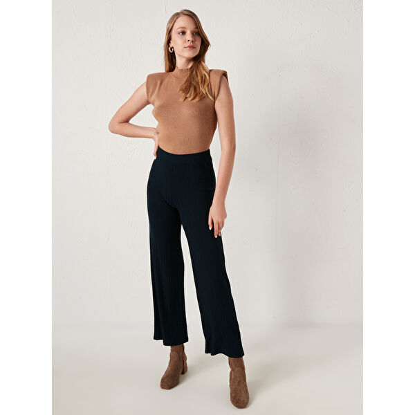 LCW BASIC Beli Lastikli Geniş Paça Kadın Eşofman Alt