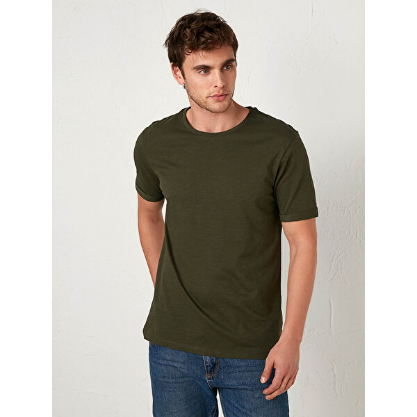 Bisiklet Yaka Kısa Kollu Basic Penye Erkek Tişört