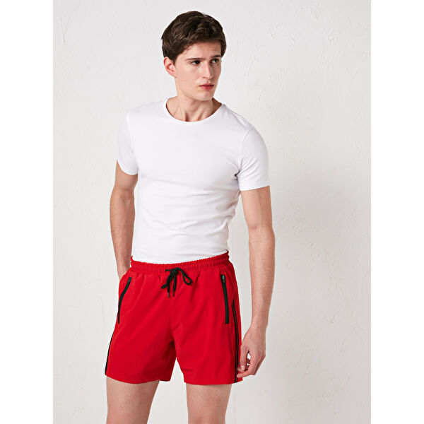 Kısa Boy Şerit Detaylı Erkek Deniz Şortu Kısa Boy Şerit Detaylı Erkek Deniz Şortu