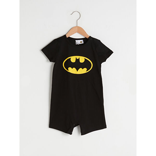 Bisiklet Yaka Kısa Kollu Pamuklu Batman Baskılı Erkek Bebek Tulum Bisiklet Yaka Kısa Kollu Pamuklu Batman Baskılı Erkek Bebek Tulum