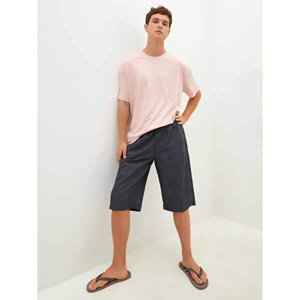 Diz Altı Boy Basic Erkek Deniz Şortu Diz Altı Boy Basic Erkek Deniz Şortu