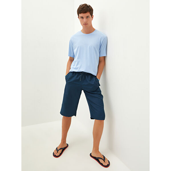 Diz Altı Boy Basic Erkek Deniz Şortu Diz Altı Boy Basic Erkek Deniz Şortu