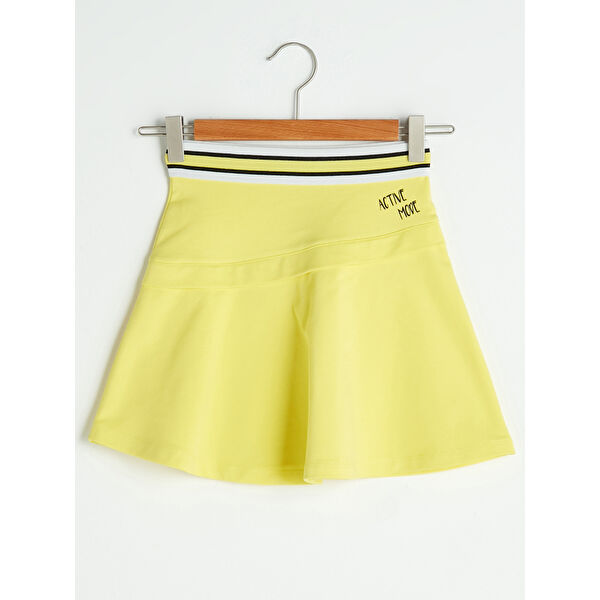 Beli Lastikli Baskılı Kız Çocuk Kloş Etek