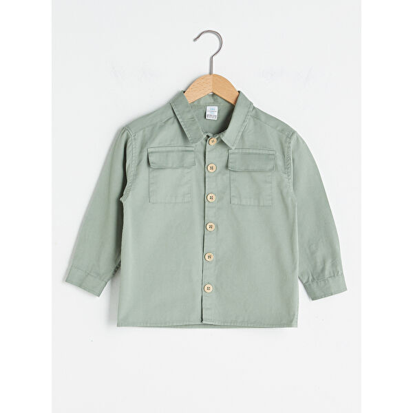 Uzun Kollu Basic Gabardin Erkek Bebek Gömlek Uzun Kollu Basic Gabardin Erkek Bebek Gömlek