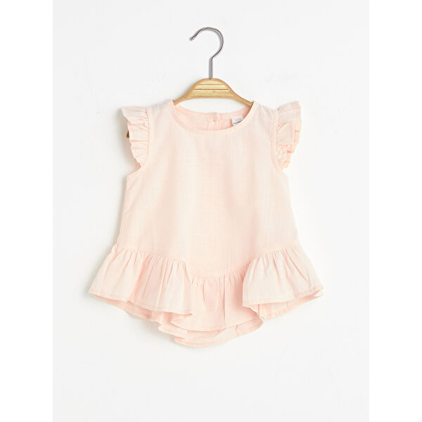 Bisiklet Yaka Basic Kız Bebek Bluz